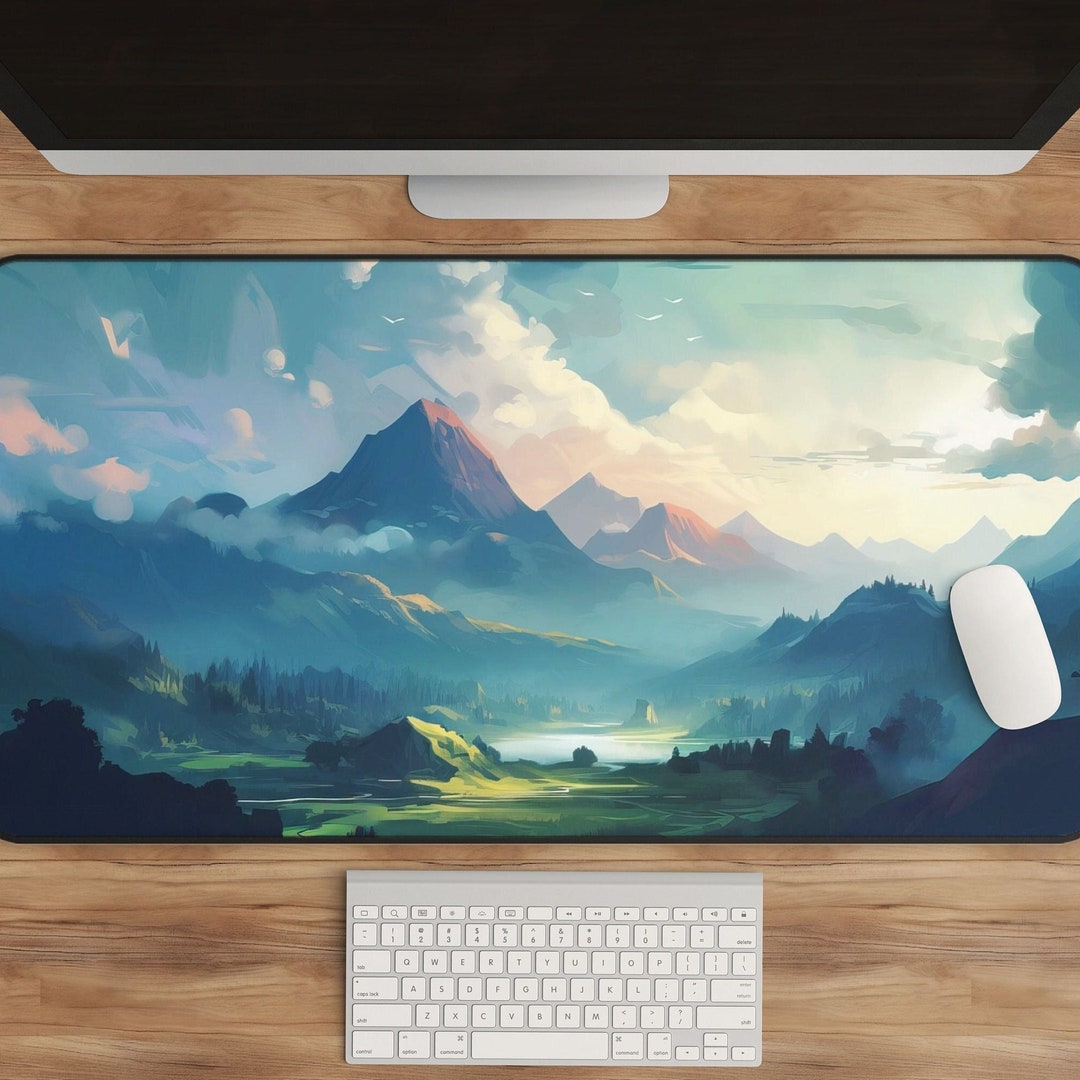 Scenic Mountain Desk Mat - Nature-inspired Office Decor - Perfect Gift ...