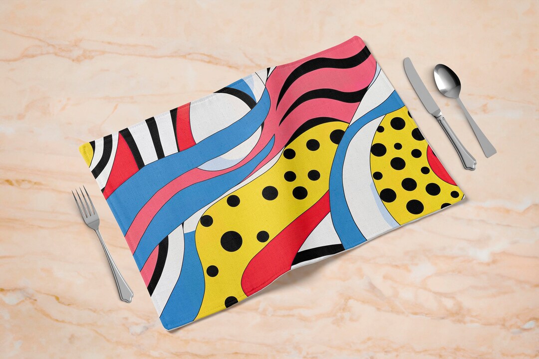 Pop Art Placemat - Vibrant and Bold Dining Decor, Unique Table Mat for ...