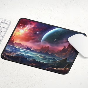 Galaxy Desk Mat | Astral Mouse Pad | Space Office Decor | Cosmic Desk ...