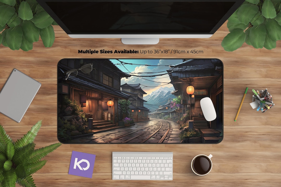 Anime Desk Mat - Japanese Mousepad Featuring Zen-inspired, Manga Art of ...