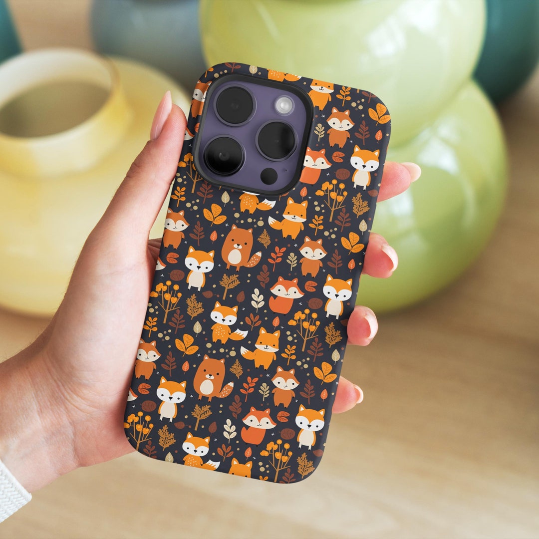 Cute Fox Phone Case: Kawaii Fall Decor for Your Phone, Cartoon Fox and ...