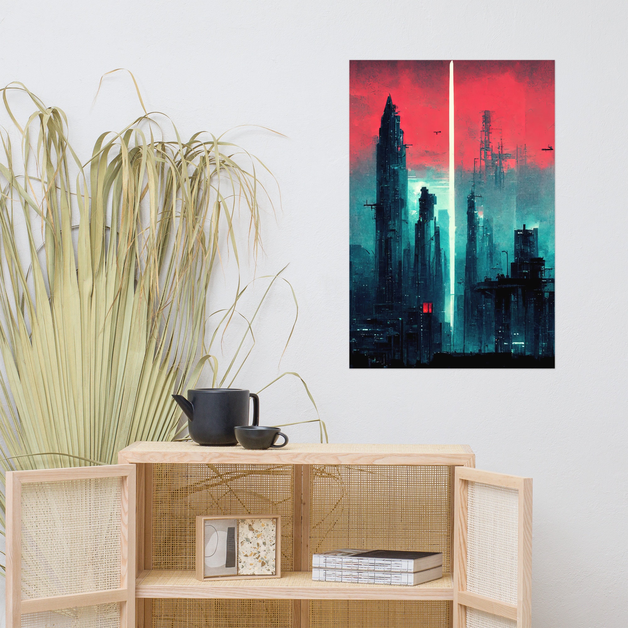 Sci Fi Neon Dystopian Wall Art Poster Museum Quality Paper - Etsy
