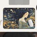 Cosmic Celestial Desk Mat Starry Night Sky, Gold & Azure, Large Mouse ...