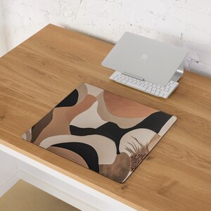 Abstract Terracotta Boho Desk Mat, Minimalist Design, Desert Camouflage ...