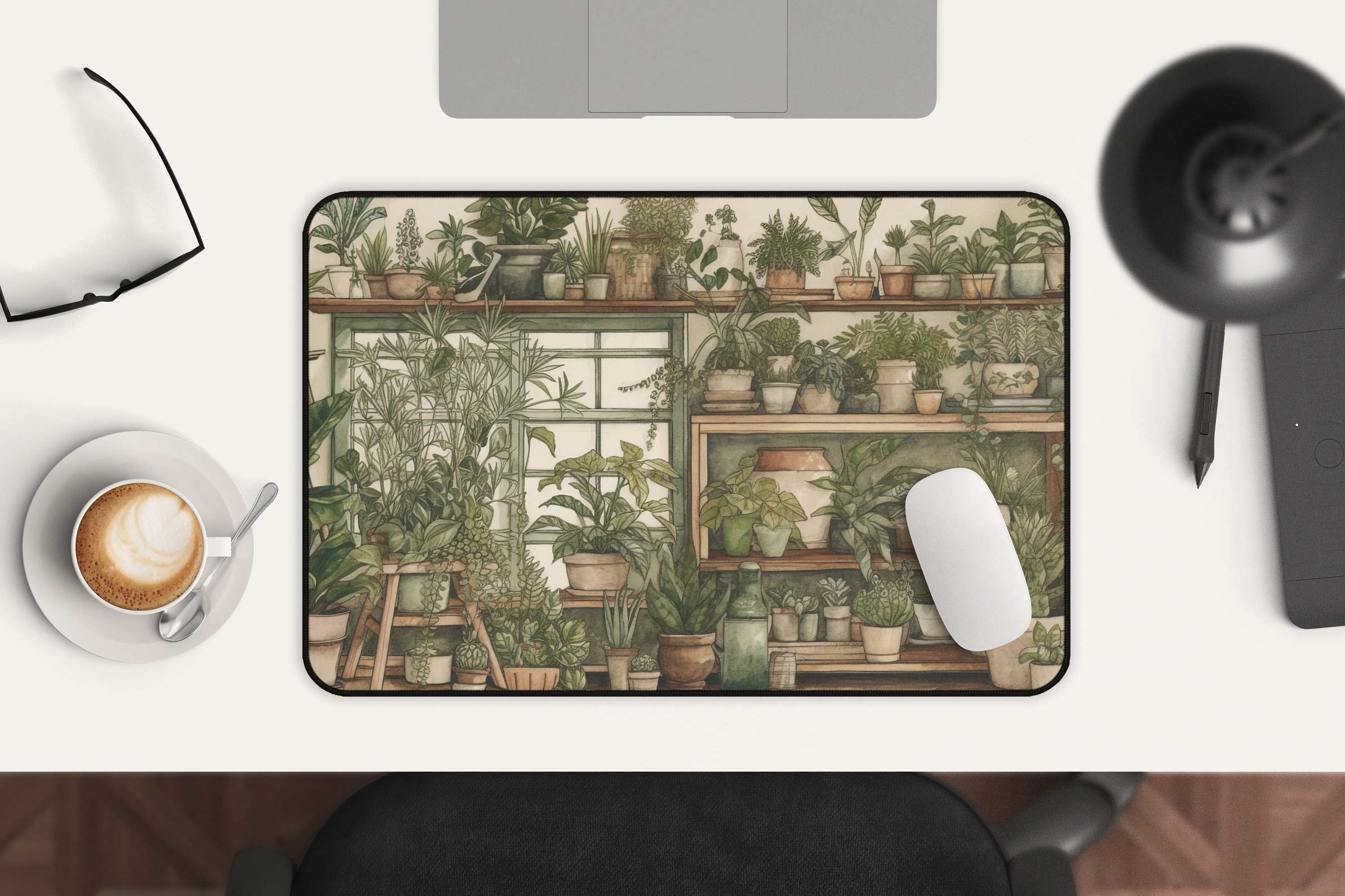 Botanical Desk Mat: Cozy Cottagecore Decor, Indoor Plants Design ...