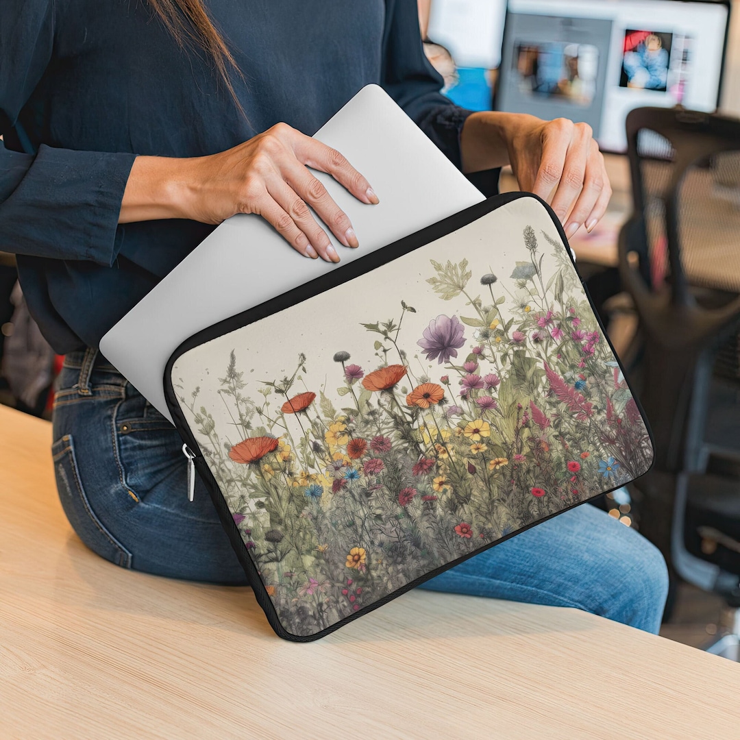 Cottagecore Laptop Sleeve, Floral Laptop Bag, Aesthetic Laptop Case ...