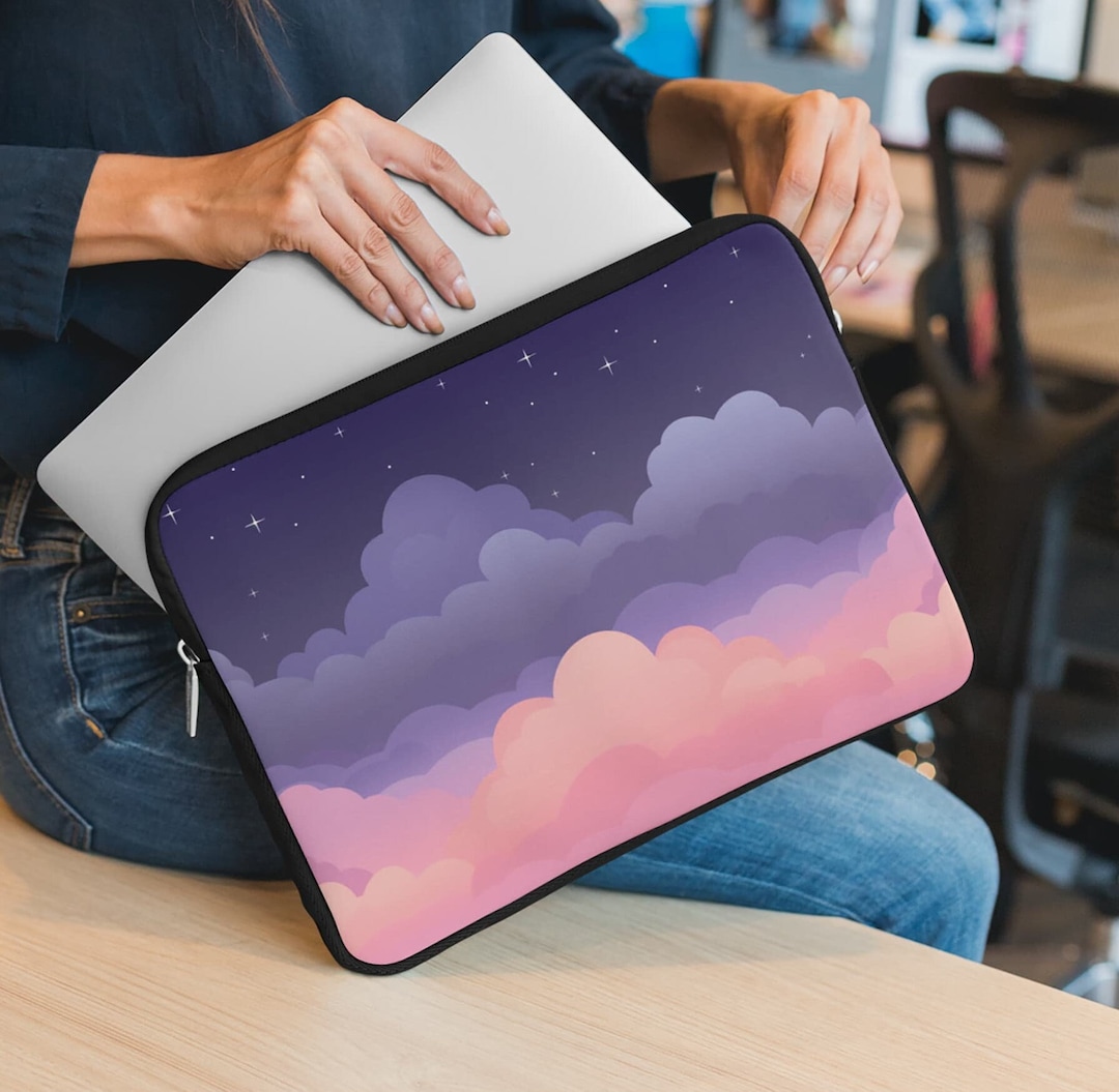 Anime Laptop/tablet Sleeve: Cute and Kawaii With Pink and Purple Clouds ...