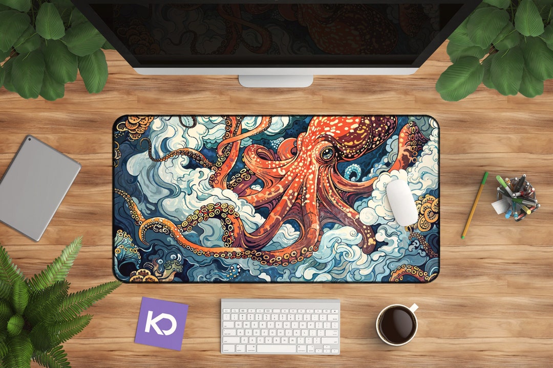 Octopus Desk Mat - Nautical-themed Large Mouse Pad, Perfect Office Gift ...