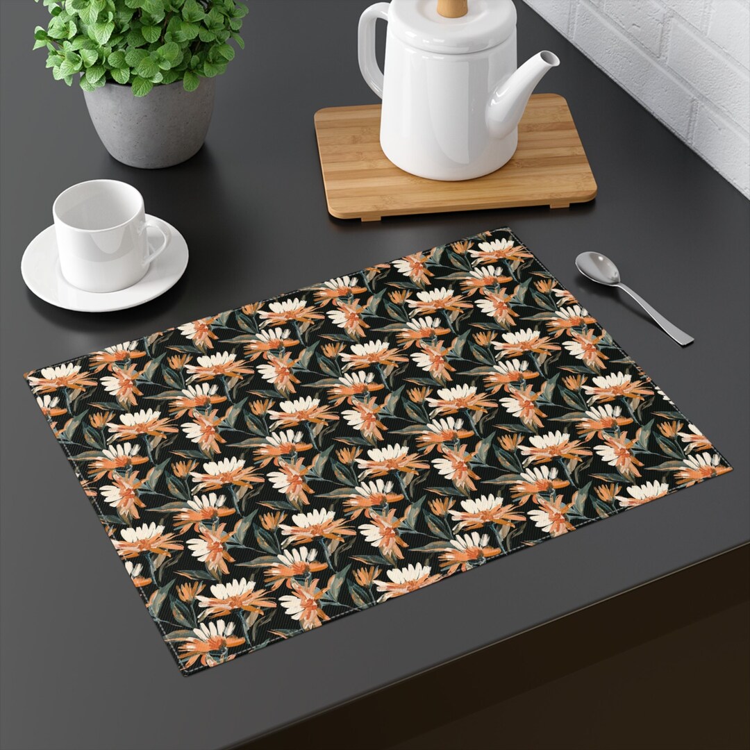 Floral Placemat Vintage Style Flower Table Mat for Elegant Home ...