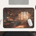 Anime Cafe Desk Mat, Lofi Aesthetic Large Mousepad, Serene Academia ...