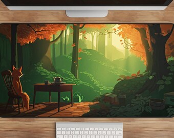 Cute Baby Foxes Cozy Gamer Kawaii Desk Mat - Etsy