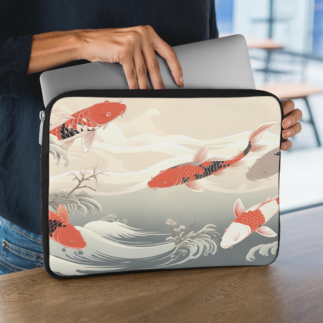 Laptop/tablet Sleeve With Koi Fish Design - Protective Case for Tech ...