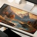 Mountain & Lake Desk Mat | Sunset Scenery Mousepad | Tranquil Workspace ...