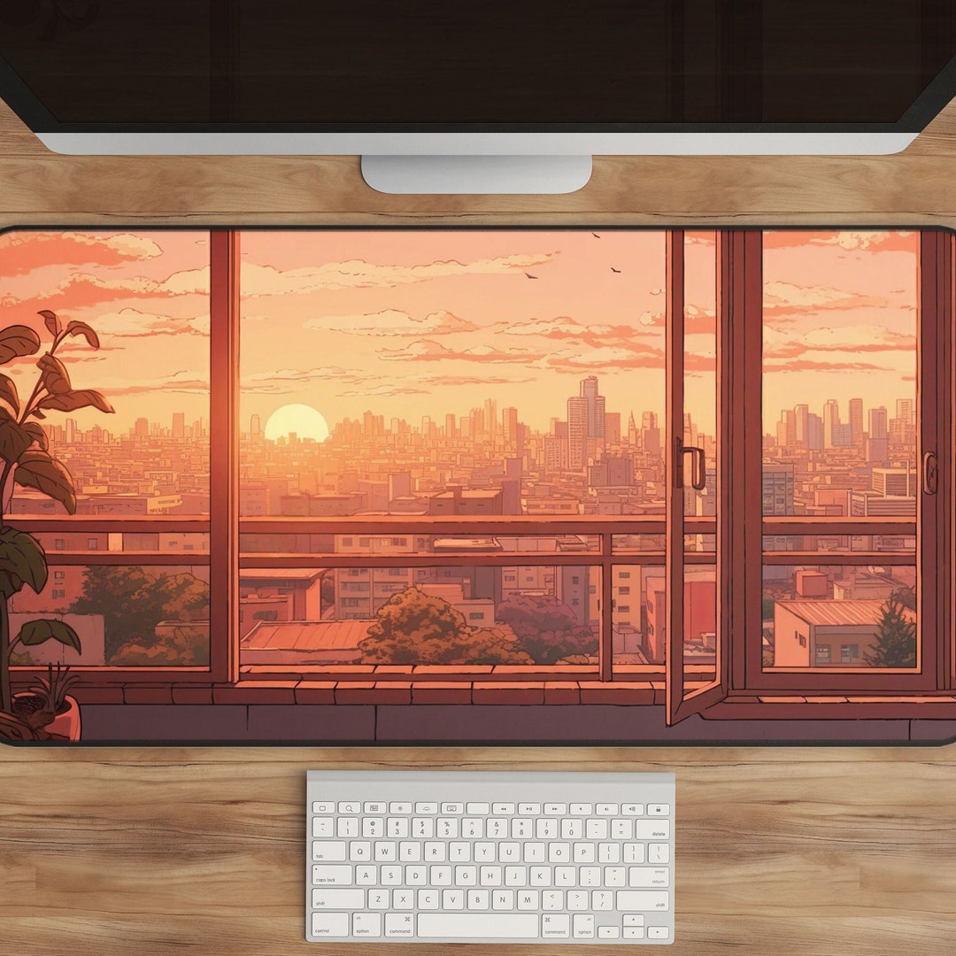 Lo-fi Desk Mat, Lofi Mousepad, Aesthetic Desk Decor, Anime Mousepad, XL ...