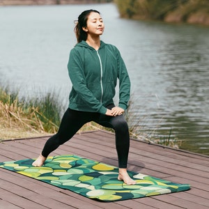 Vibrant Green Yoga Mat | Non-slip, Comfortable & Durable | Unique ...