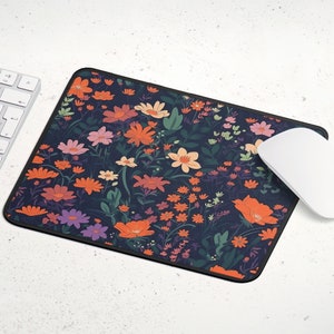 Floral Desk Mat, Cottagecore Desk Mat, Large Desk Mat, Extended Mouse ...