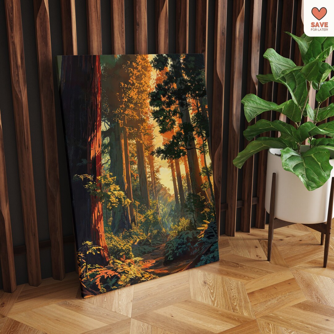Redwood Forest Sunrise Canvas Art: Illuminate Your Living Room With ...