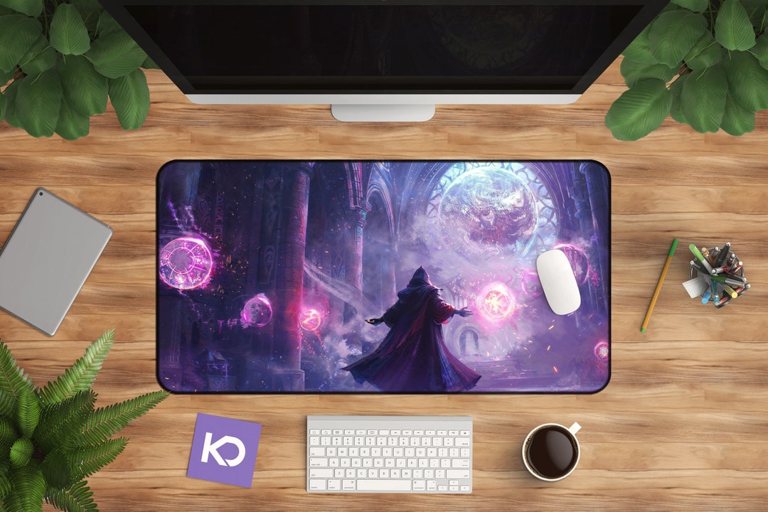 Mystical Warlock Desk Mat: Dark Academia Gaming Accessory - Etsy