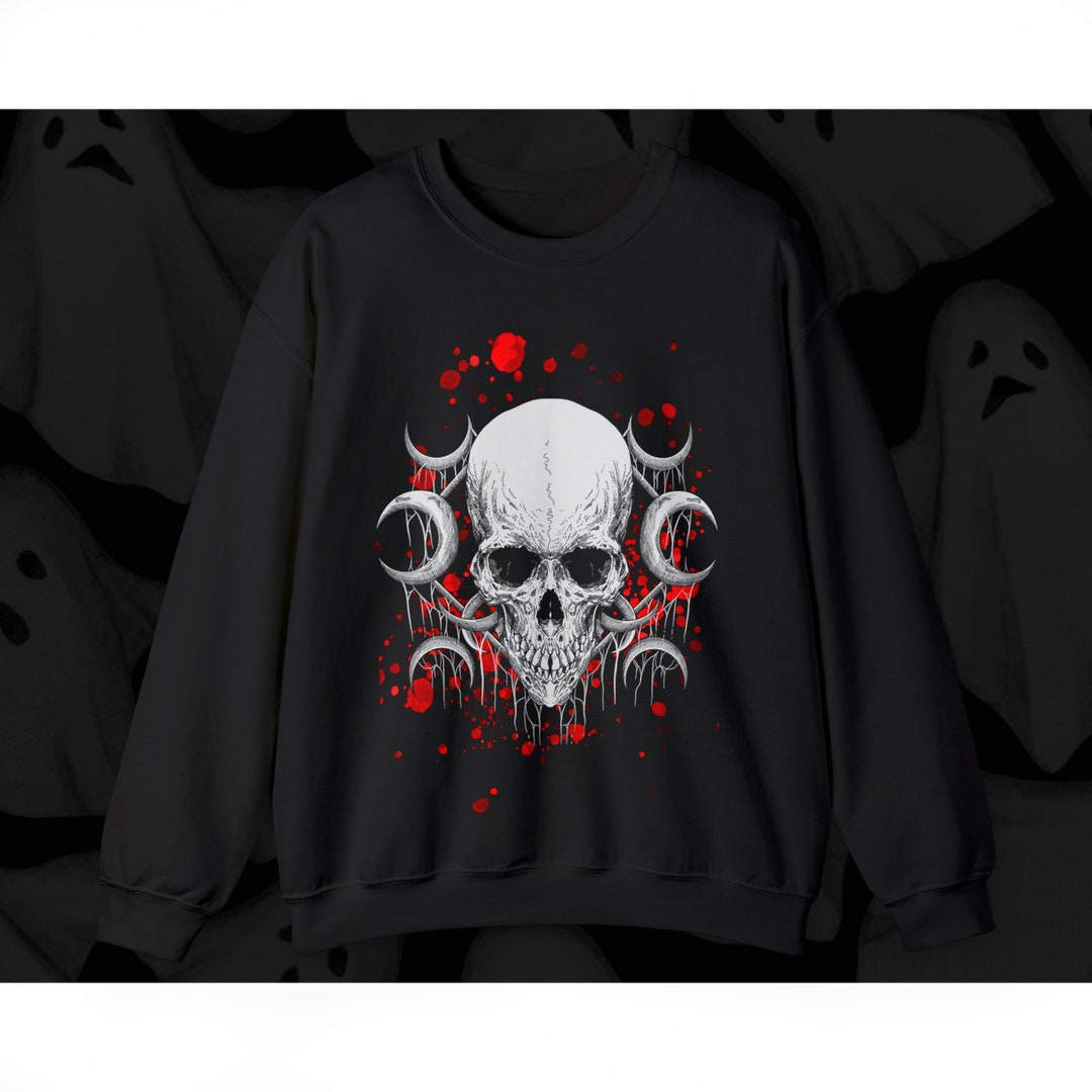 Skull Crescent Moons We Can't Always Be Love and Light - Etsy