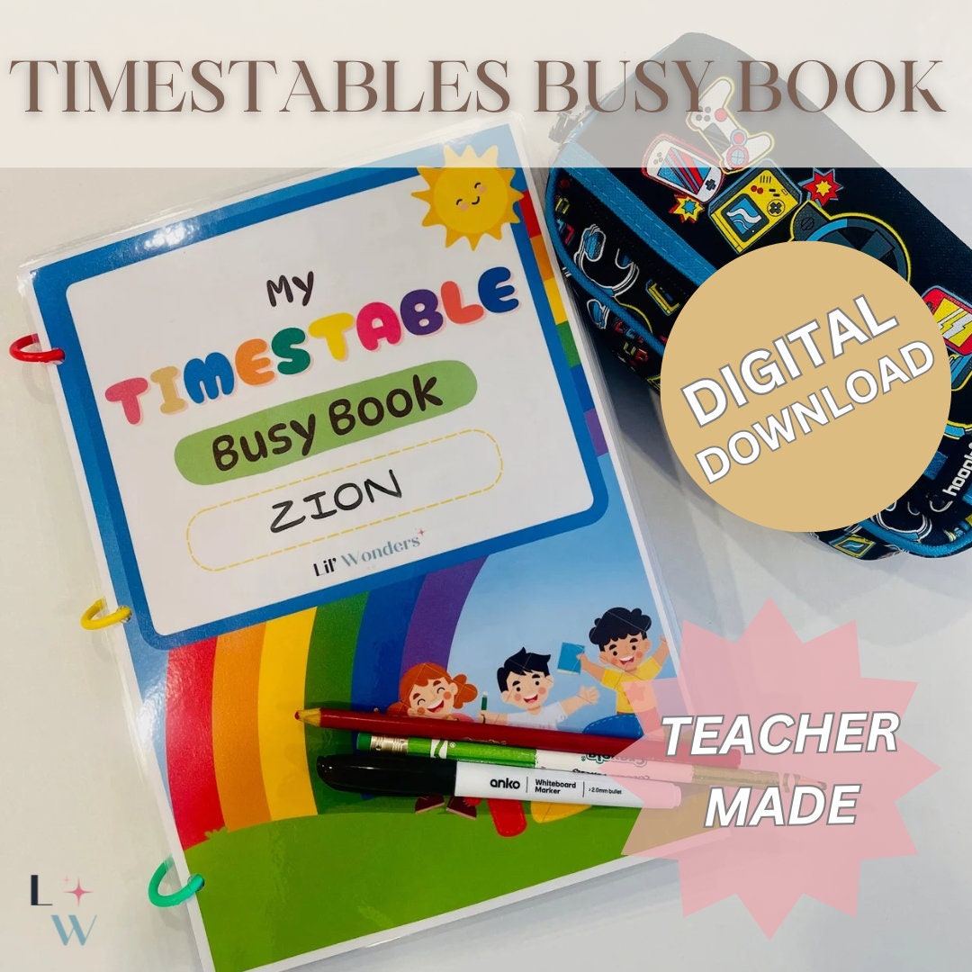 Timestables Busy Book, Multiplication Activity, Math Activities ...
