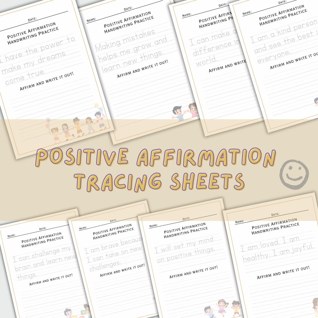 Positive Affirmation Worksheet, Growth Mindset, Printable Toddler ...