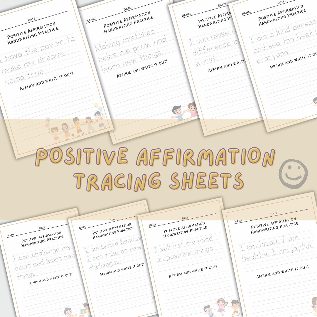 Positive Affirmation Worksheet, Growth Mindset, Printable Toddler ...
