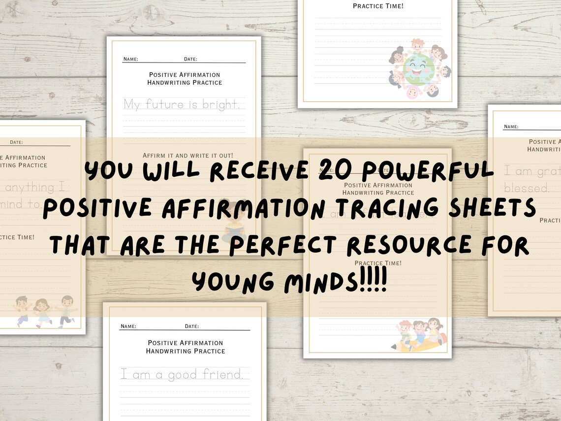 Positive Affirmation Worksheet, Growth Mindset, Printable Toddler ...