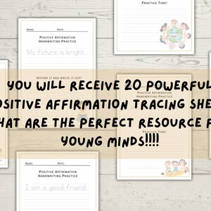 Positive Affirmation Worksheet, Growth Mindset, Printable Toddler ...