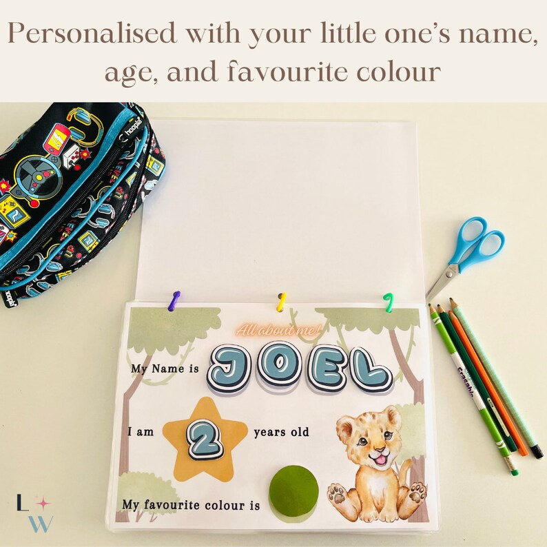 Personalised Busy Book, Preschool Activity Binder, Busy Book, Learning ...