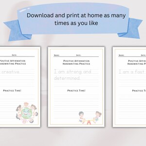 Positive Affirmation Worksheet, Growth Mindset, Printable Toddler ...