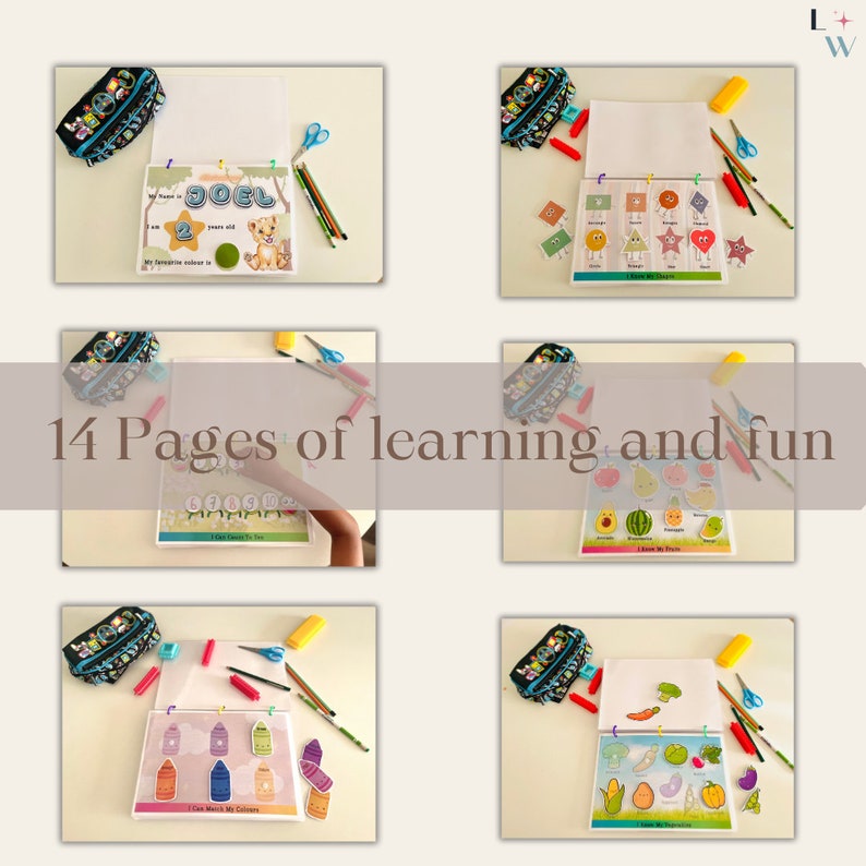 Personalised Busy Book, Preschool Activity Binder, Busy Book, Learning ...