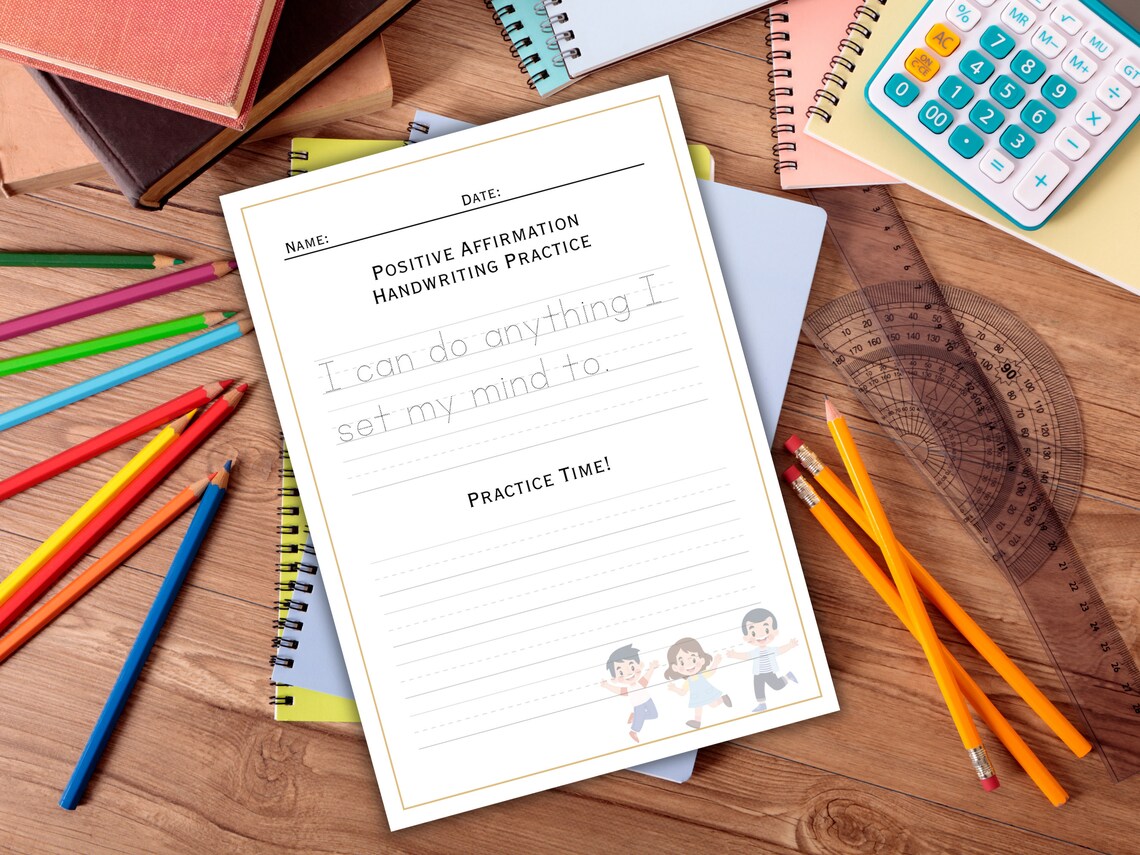 Positive Affirmation Worksheet, Growth Mindset, Printable Toddler ...