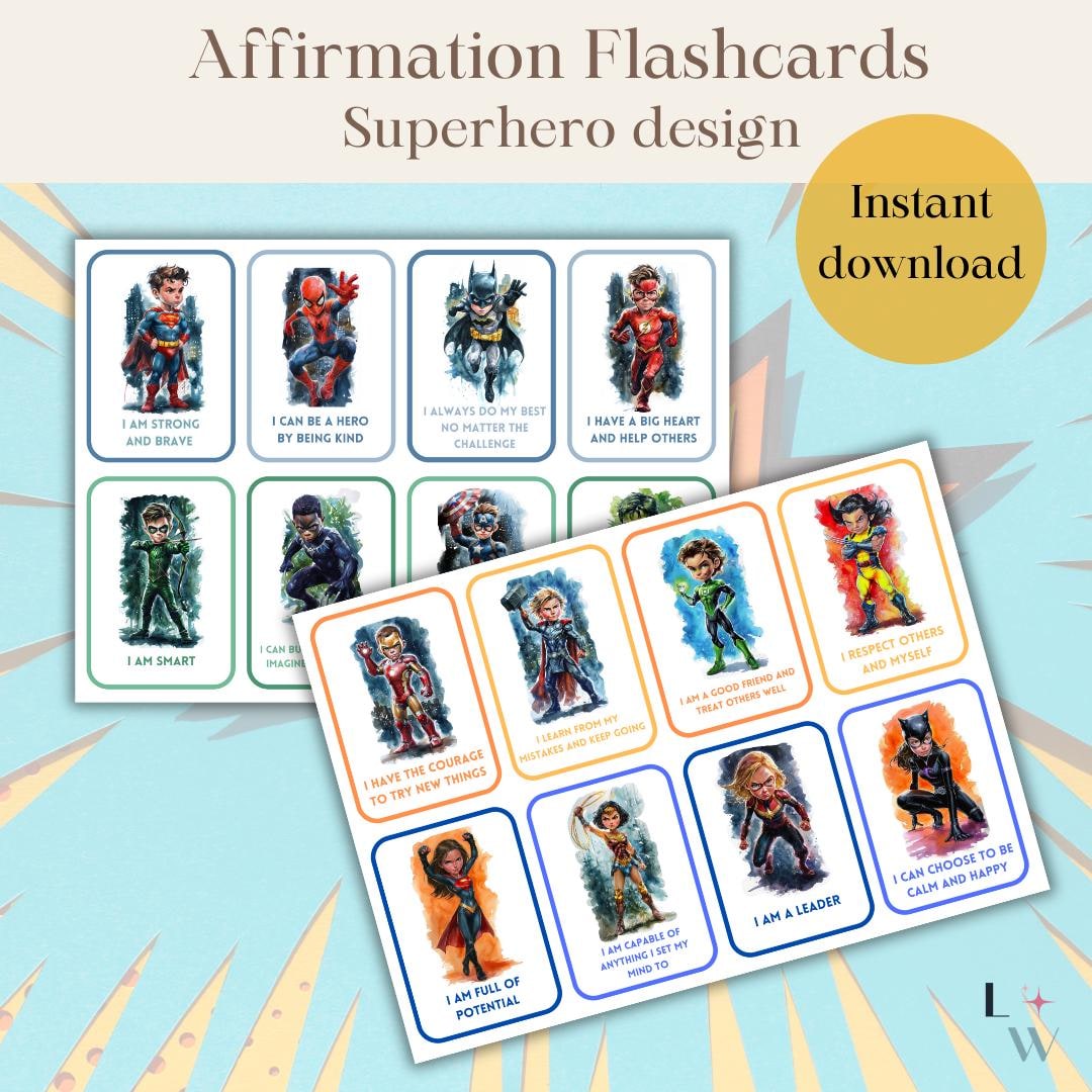 Positive Affirmations for Kids, Flash Cards, Calming Corner, Growth ...