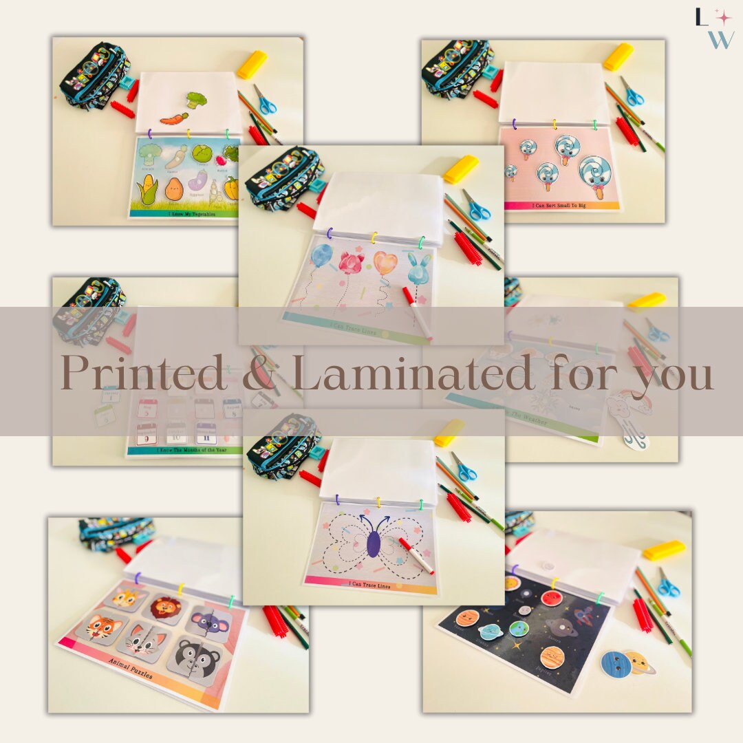 Personalised Busy Book, Preschool Activity Binder, Busy Book, Learning ...