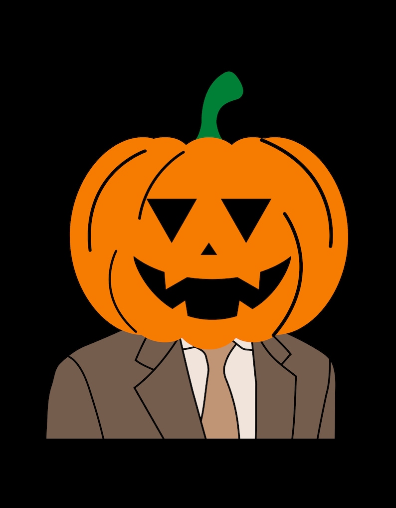 Dwight Schrute Pumpkin Head - SVG File - Etsy