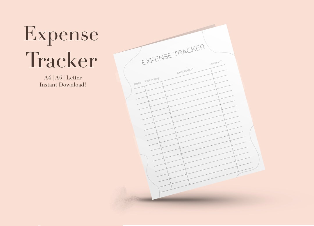 Expense Tracker, Spending Tracker, Downloadable Instant Spending ...