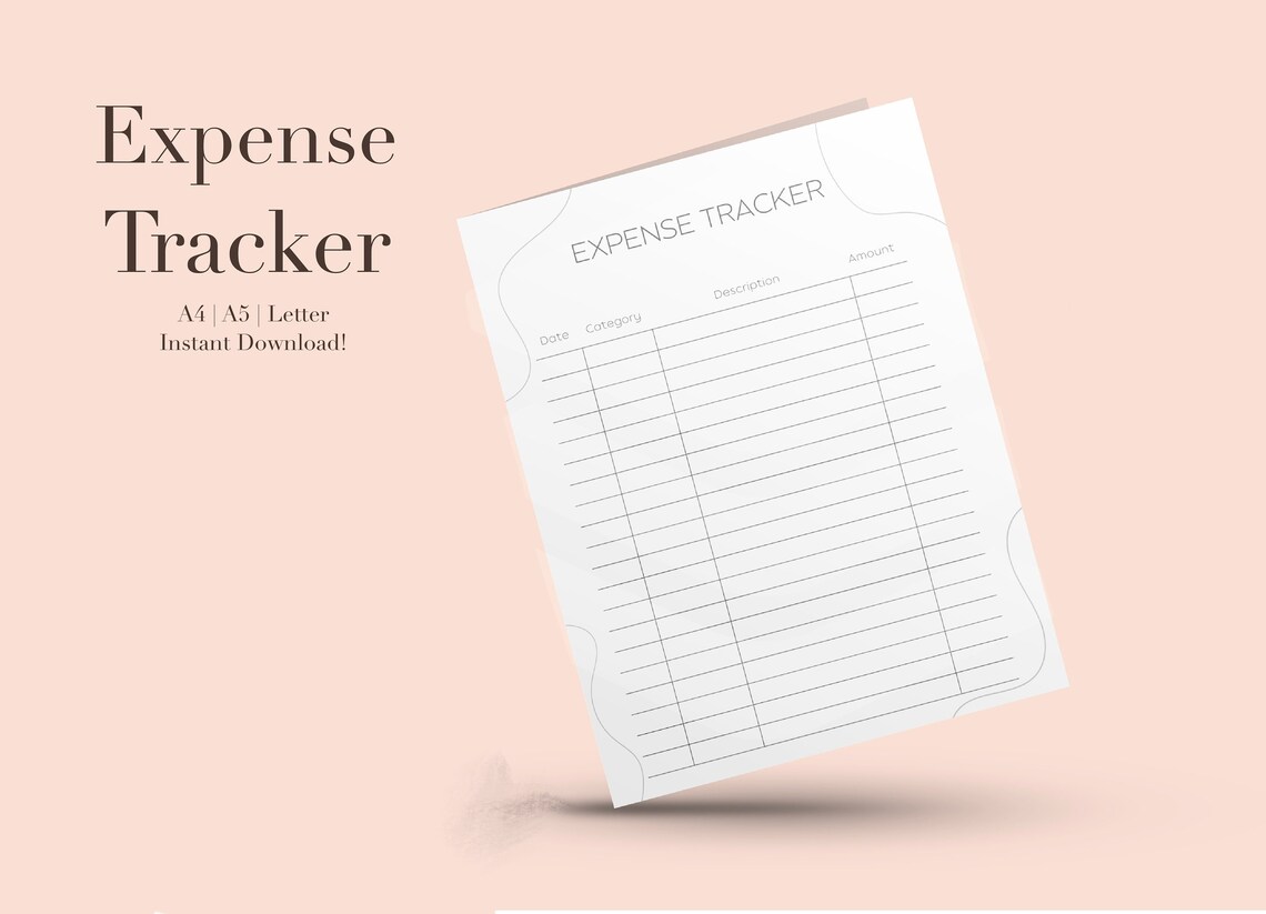Expense Tracker, Spending Tracker, Downloadable Instant Spending ...