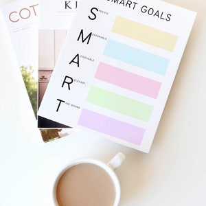 SMART Goals, Goal Planner, Goal Tracker, Measurable Goals, Digital ...