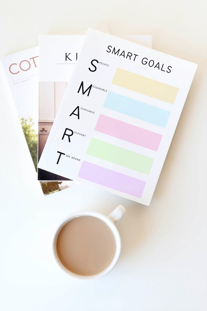 SMART Goals, Goal Planner, Goal Tracker, Measurable Goals, Digital ...