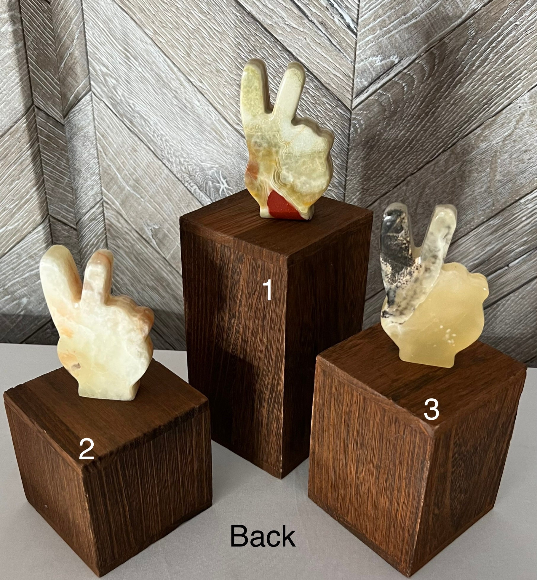 PEACE SIGN Hand Carved Crystal Hand Carving ASL - Etsy