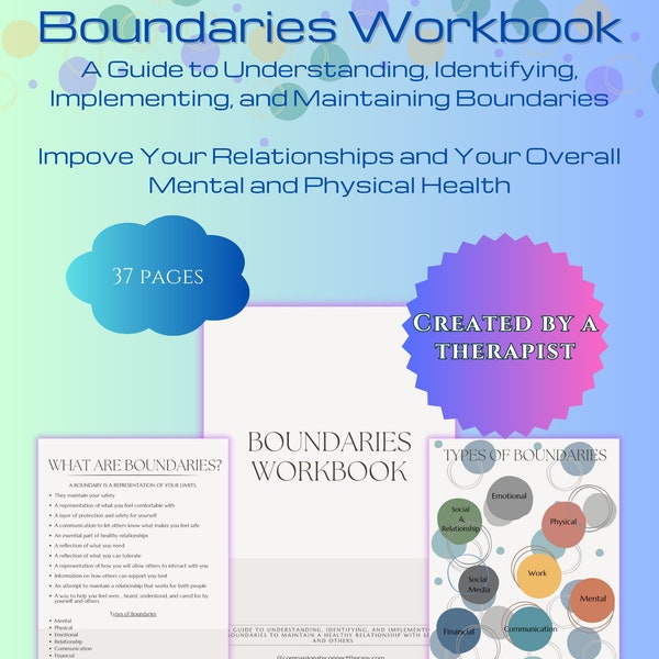 Setting Boundaries Worksheets - Etsy