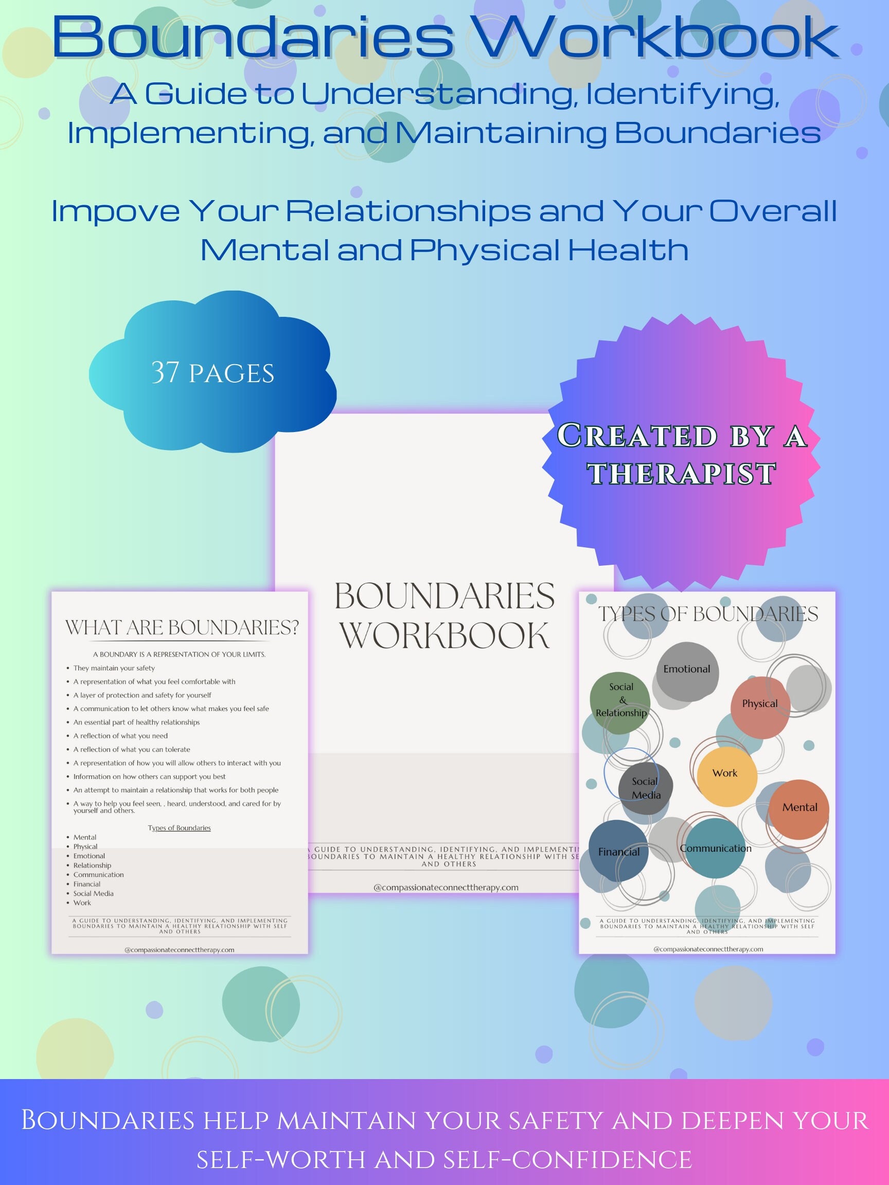 Boundaries Workbook | Self-improvement Workbook | Setting Healthy ...