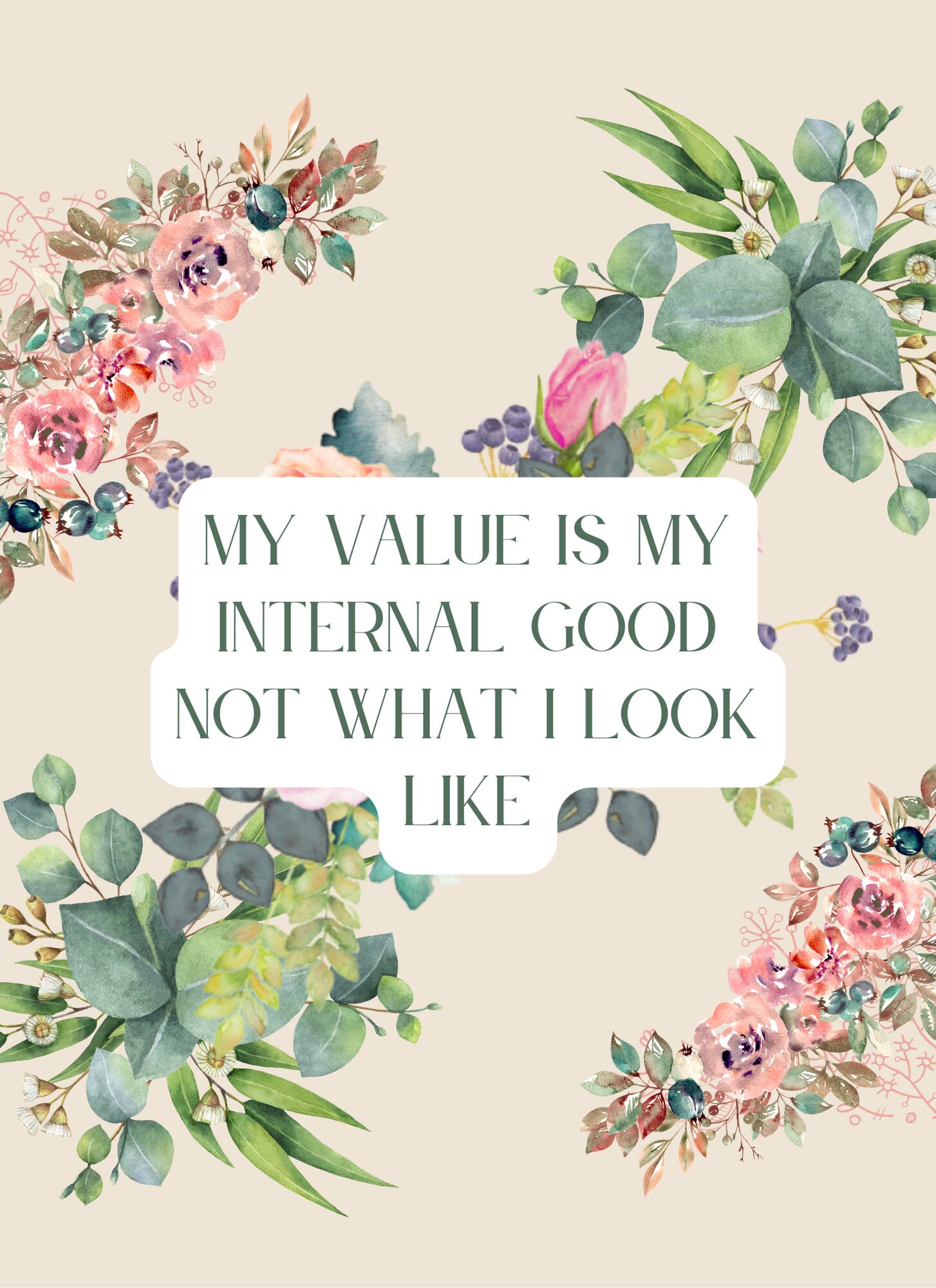 Body Positive Affirmation Art Printable Positive Body Image Body ...