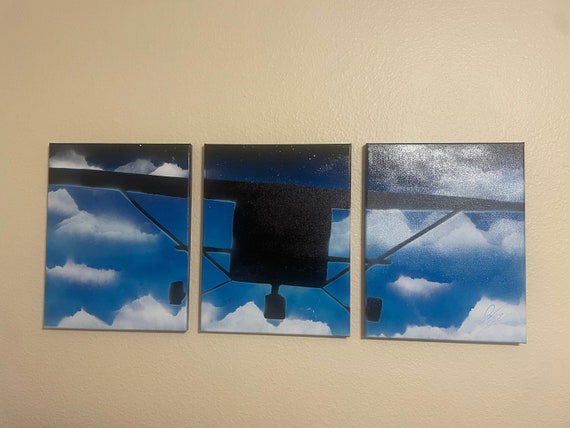 Cessna Sky Painted 3 Piece Portrait - Etsy