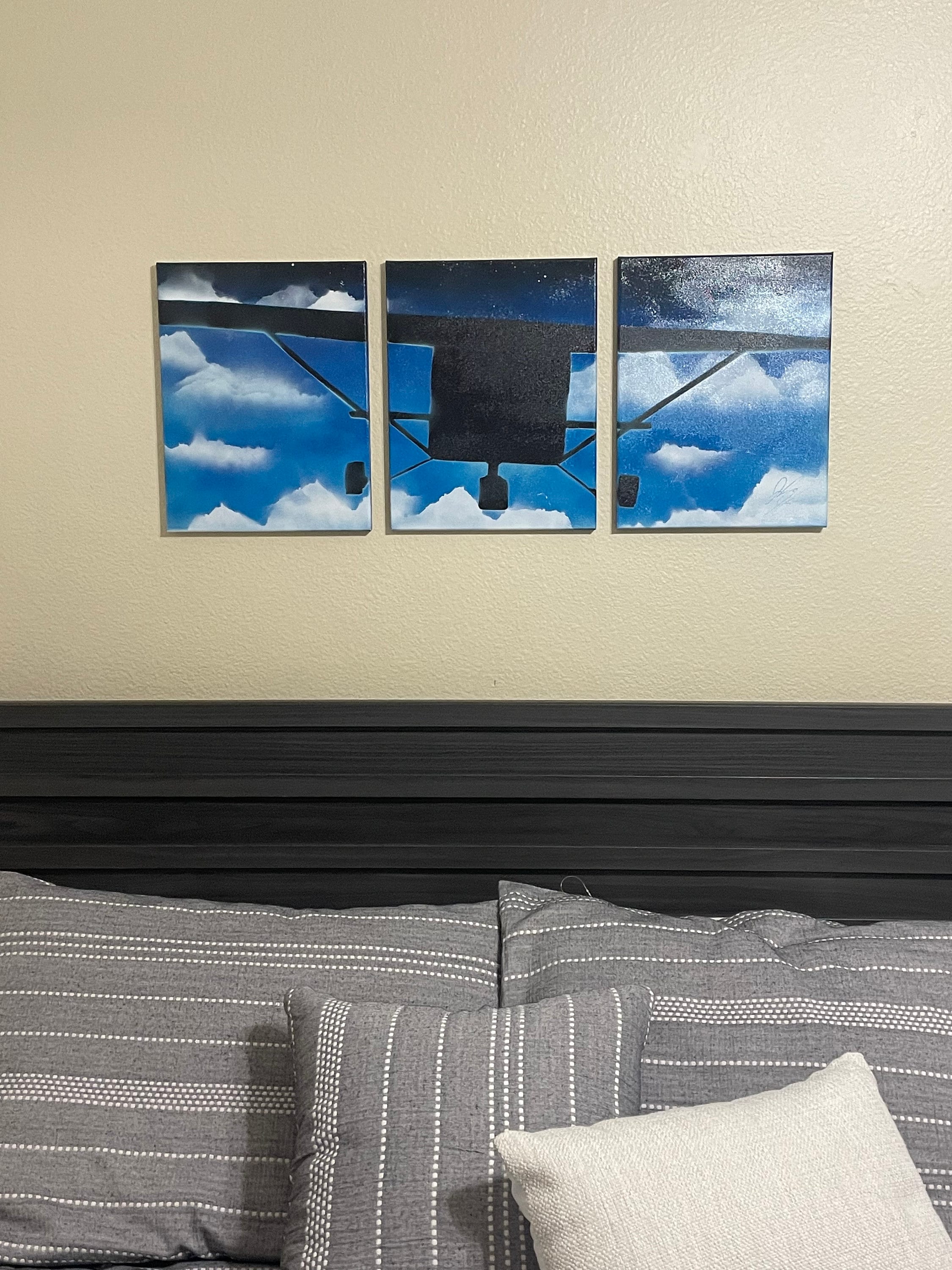 Cessna Sky Painted 3 Piece Portrait - Etsy