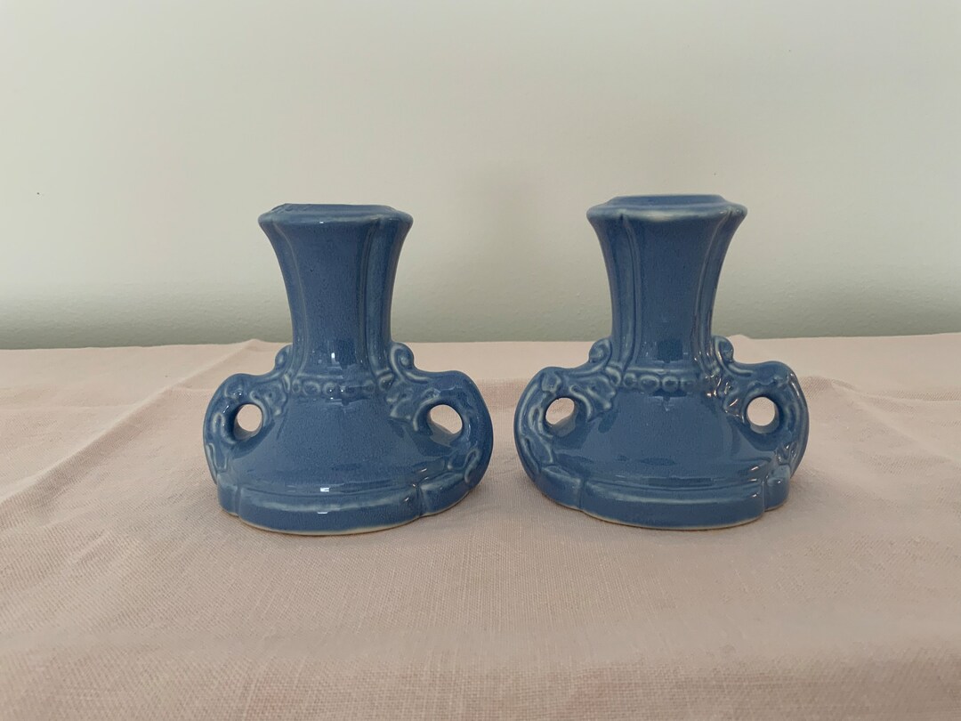 Cowan Pottery Candlestick Holders, Matching Pair - Etsy