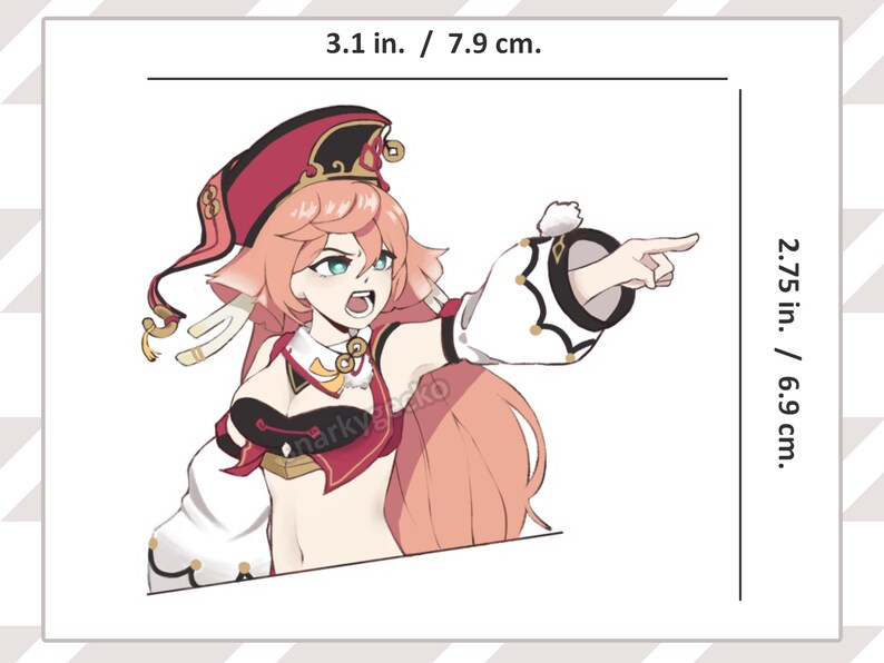 Genshin Impact Yanfei Pointing Sticker objection - Etsy