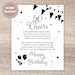 50th Birthday Poem PRINTABLE Gift, Black and White Instant Download Art ...
