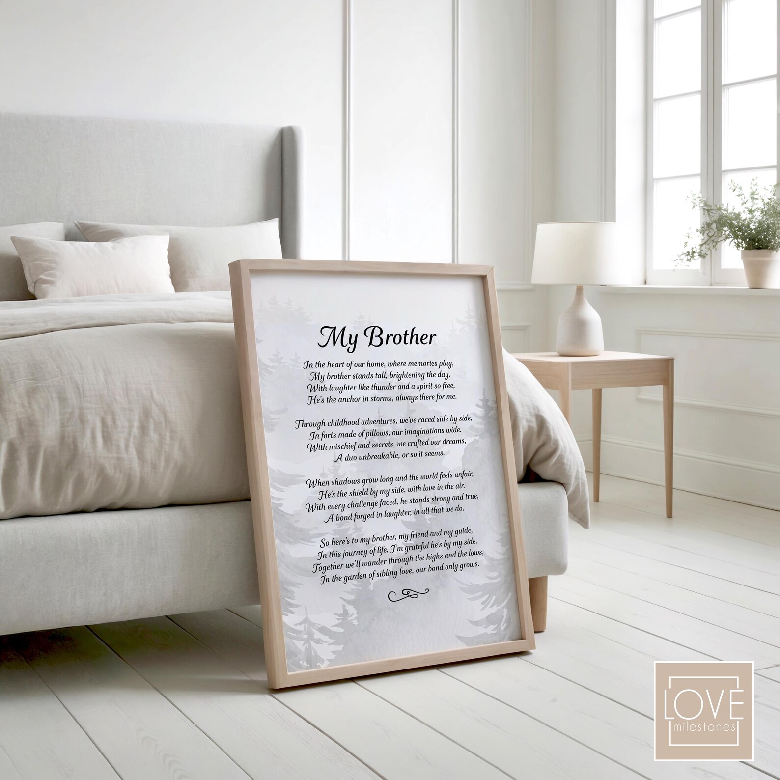 My Brother Poem, Printable INSTANT DOWNLOAD Gift for Brother From ...