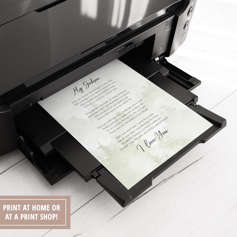 Godson Blessing, Printable Art for Godchild, My Godson Poetry, Baptism ...